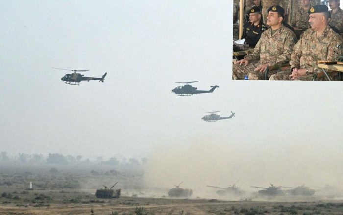 PAK ARMY CHIEF Witnesses The Integrated Firepower And Battle Maneuvers ...